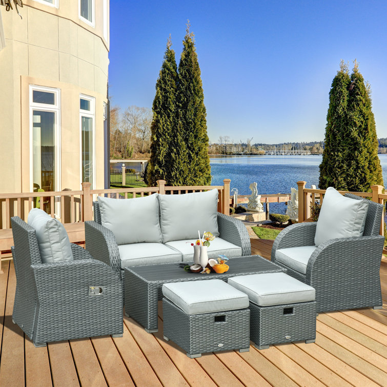 Arlington 6 piece rattan sofa store